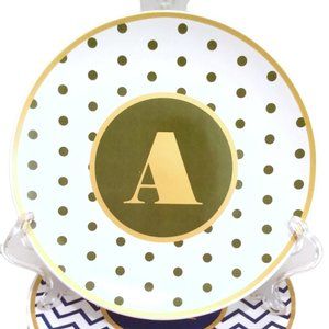 Dining | Initial A Party Plate Letter Plate Appetizer Plate Salad Plate ...